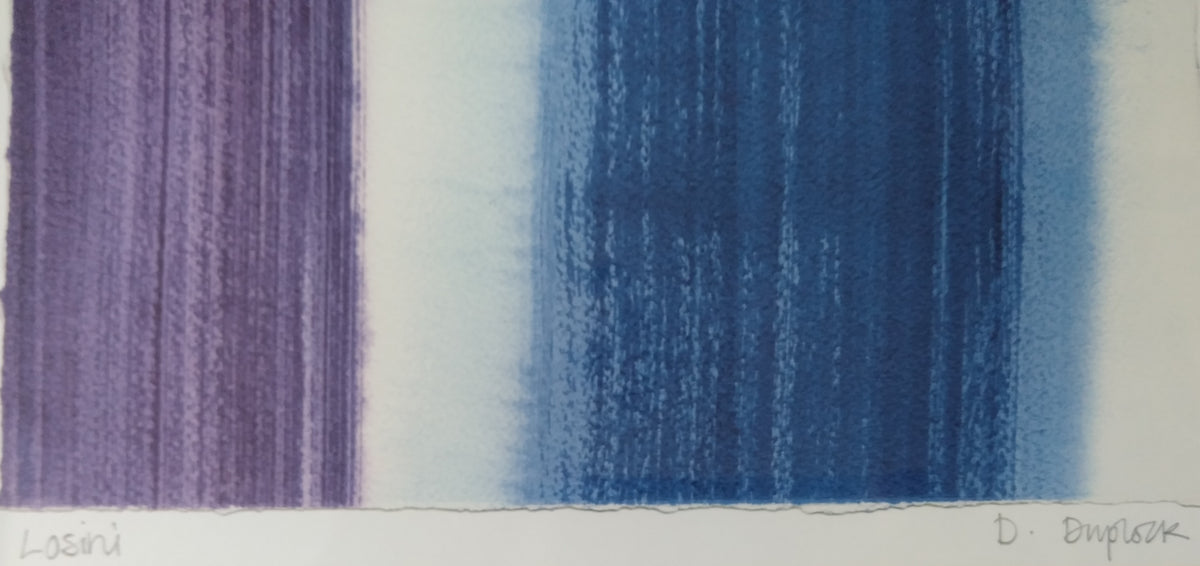 Etching: Denise Duplock abstract screenprint in colours Losini ...
