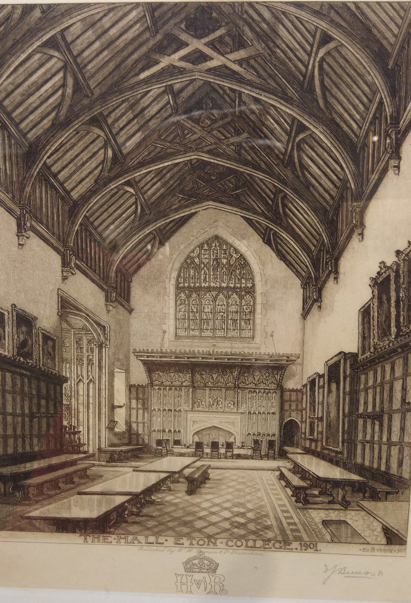 Etching: Edward John Burrow The Hall Eton – Gunnersbury Arts Ltd